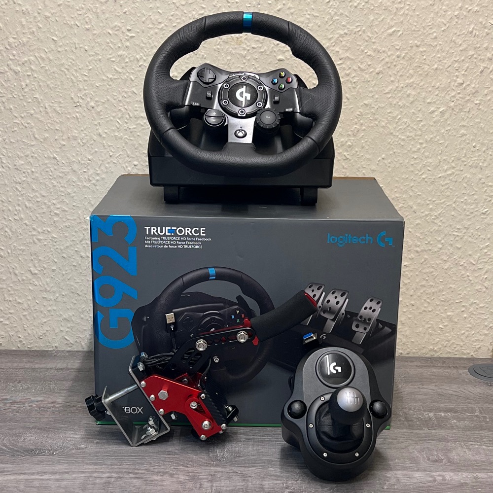Pre-owned LOGITECH G923 TRUEFORCE STEERING WHEEL/PEDALS, SHIFTER AND ...